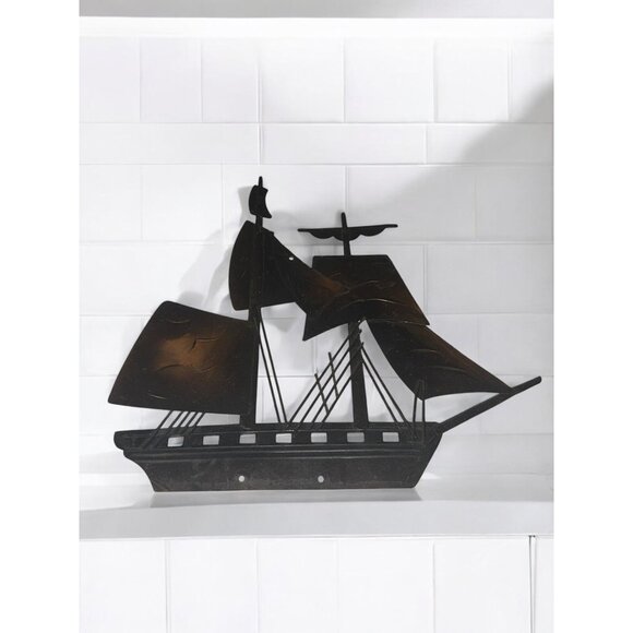 Unbranded | Accents | Vintage Copper Sailing Clipper Ship Hanging Wall ...